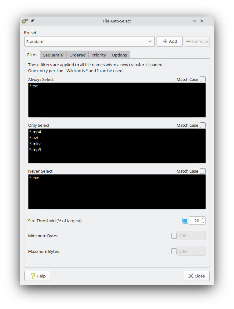 File Auto-Select - Tixati